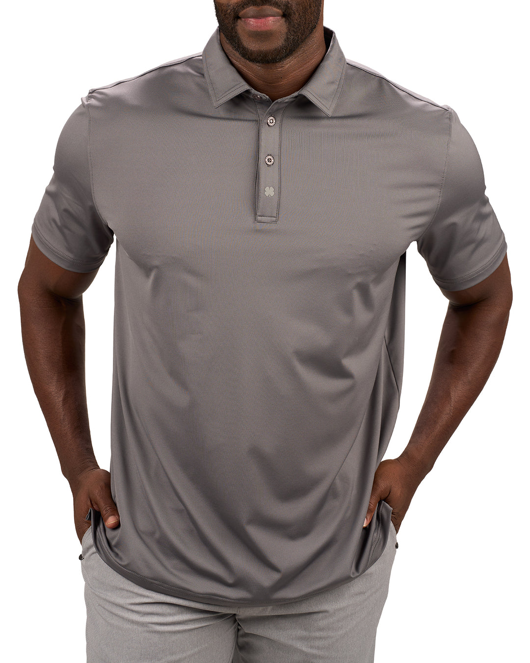 Men's Versatile Grey Soft Stretch Polo | Black Clover Apparel