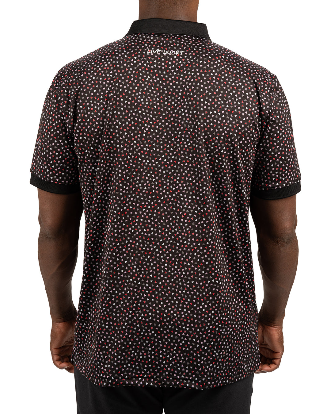Black and Red Men's Valentine Polo | Black Clover Apparel