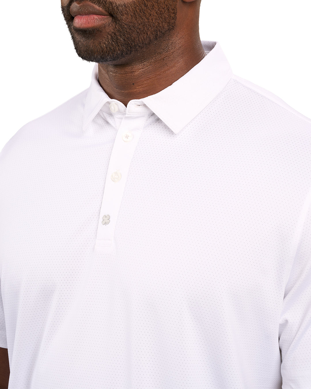 Men's Versatile White Solid UV Resistant Polo | Black Clover Apparel