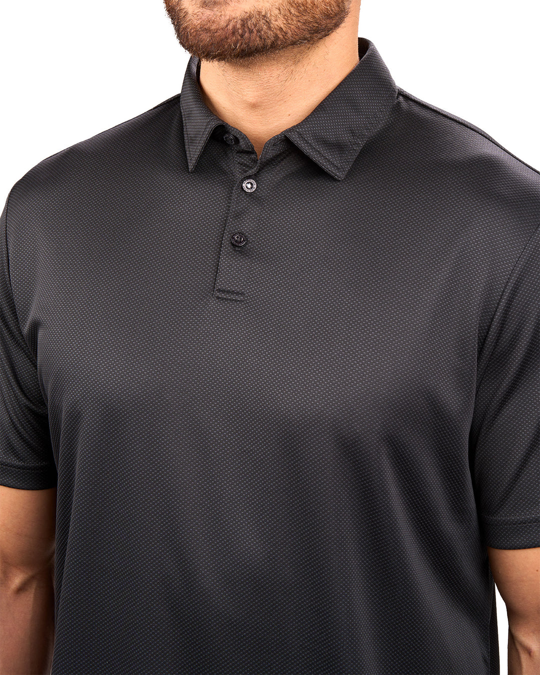 Performance Men's Black Golf Polo | Tom Luck by Black Clover