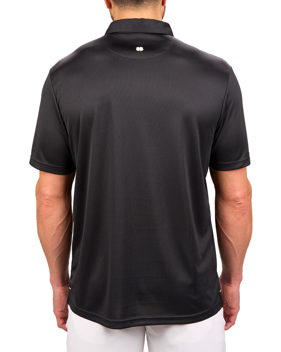 Performance Men's Black Golf Polo | Tom Luck by Black Clover